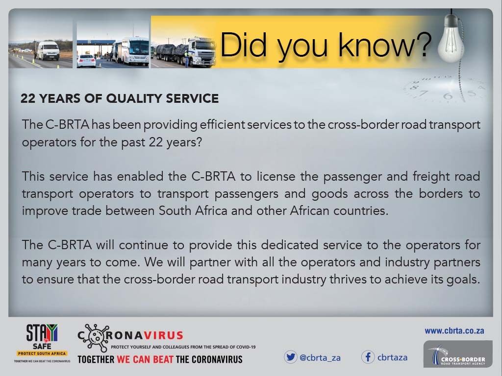 CBRTA Did you Know Campaign – C-BRTA